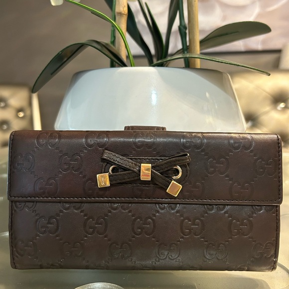 Gucci | Bags | Gucci Guccissima Princy Continental Long Leather Wallet ...